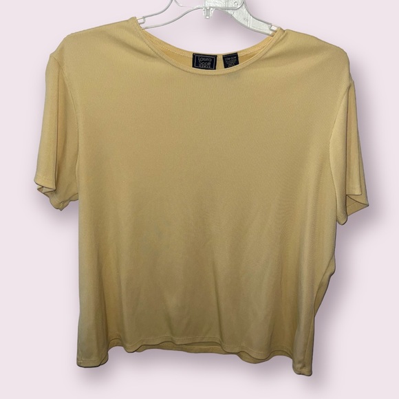 Laura Scott | Tops | Vintage Laura Scott Woman Pale Yellow Top | Poshmark
